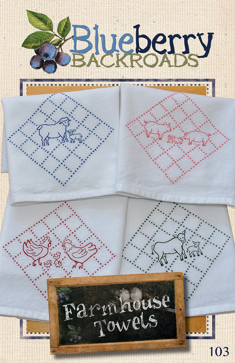 Farmhouse Towels Hand Embroidery Pattern – Calico Hutch